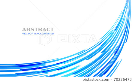 Blue curvy background - Stock Illustration [70226473] - PIXTA