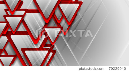 Red and grey glossy triangles abstract... - Stock Illustration ...