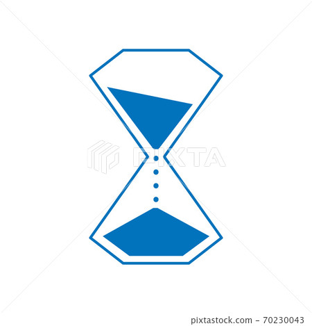 Blue hourglass icon - Stock Illustration [70230043] - PIXTA