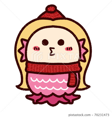 Cute amabie with a muffler - Stock Illustration [70231473] - PIXTA
