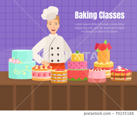 Baking Classes Banner Template, Professional... - Stock Illustration ...