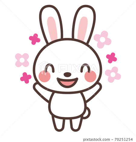 Rejoice rabbit character - Stock Illustration [70251254] - PIXTA
