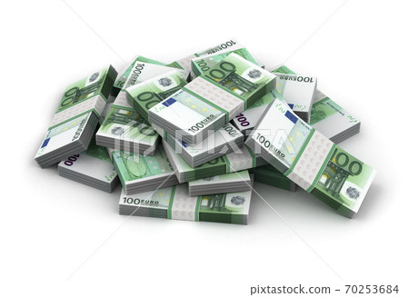 Stack of Euro - Stock Illustration [70253684] - PIXTA