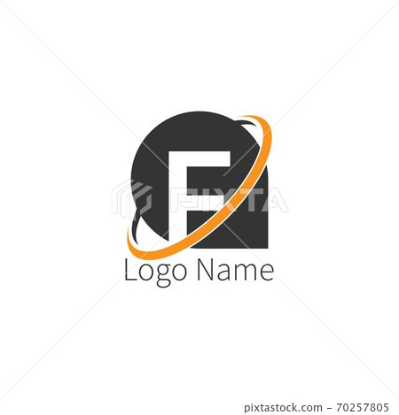 Letter F circle icon Logo, design letter + icon... - Stock Illustration ...