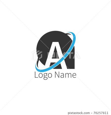 Letter A circle icon Logo, design letter + icon... - Stock Illustration ...