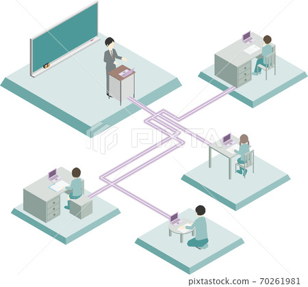 Image of remote lesson - Stock Illustration [70261981] - PIXTA