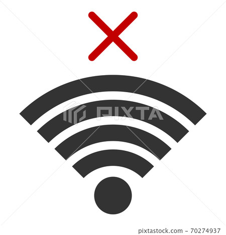Wi-Fi connection not possible illustration - Stock Illustration ...