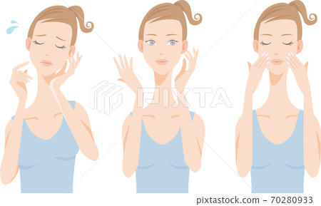 Beautiful woman face. A comfortable face and a... - Stock Illustration ...