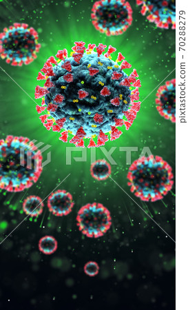 3d render of pathogenic virus organism or... - Stock Illustration ...