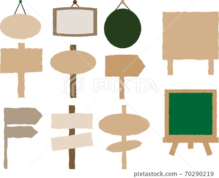 Simple signboard set - Stock Illustration [70290219] - PIXTA
