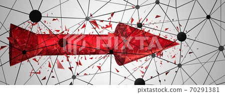 Abstract red arrow - Stock Illustration [70291381] - PIXTA