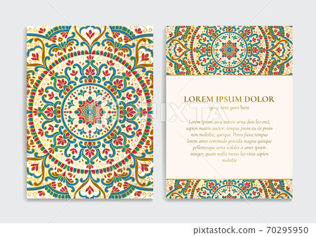 Invitation card design with mandala pattern. - Stock Illustration ...