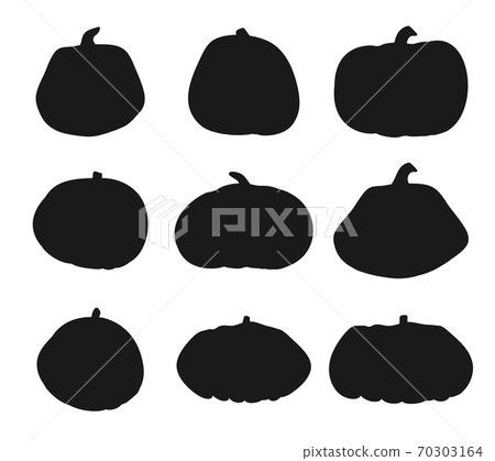 Autumn pumpkin glyph icon Thanksgiving vector set-插圖素材 [70303164] - PIXTA圖庫
