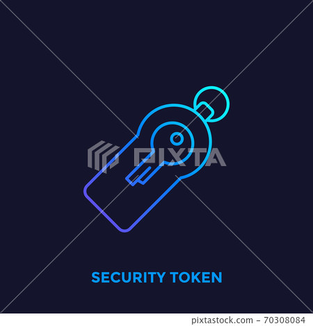 security token line vector icon - Stock Illustration [70308084] - PIXTA