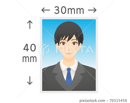 ID photo size description - Stock Illustration [70315458] - PIXTA