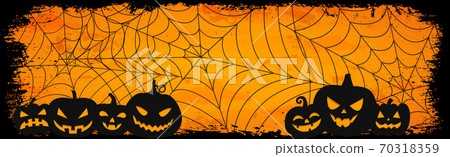 Scary gloomy orange halloween background - Vector - Stock Illustration ...