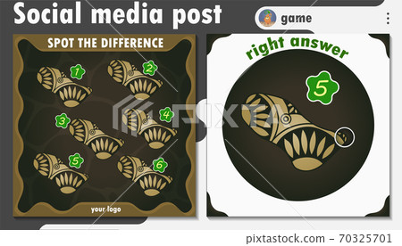 social media post game - Stock Illustration [70325701] - PIXTA