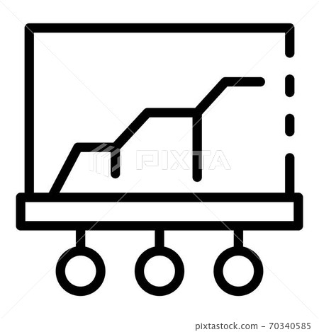 Business graph icon, outline style - Stock Illustration [70340585] - PIXTA