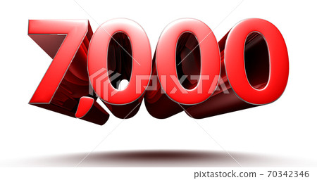 Numbers 7000. - Stock Illustration [70342346] - PIXTA