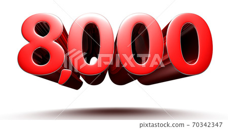 Numbers 8000. - Stock Illustration [70342347] - PIXTA