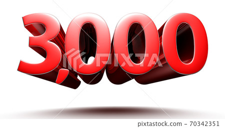 Numbers 3000. - Stock Illustration [70342351] - PIXTA