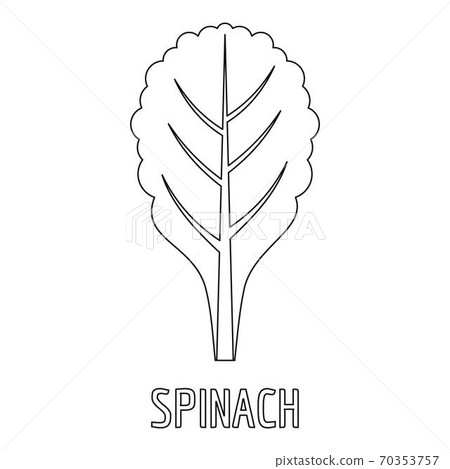Spinach Line Drawing