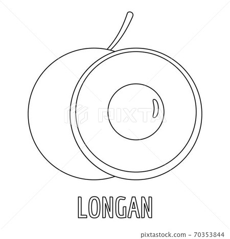 Longan icon, outline style.-插圖素材 [70353844] - PIXTA圖庫