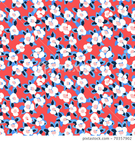 Ditsy seamless pattern. Micro daisy flowers - Stock Illustration ...