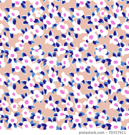 Ditsy seamless pattern. Micro daisy flowers - Stock Illustration ...