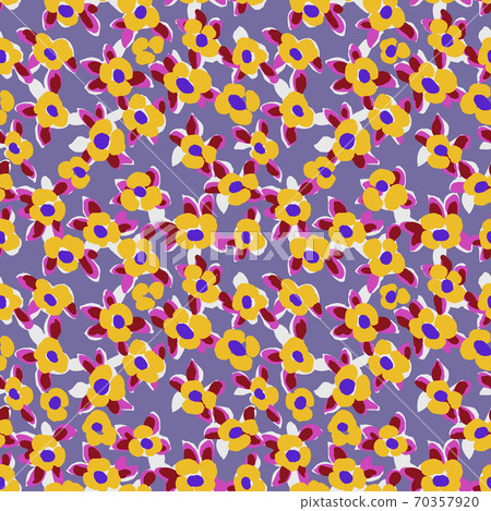 Ditsy seamless pattern. Micro daisy flowers - Stock Illustration ...