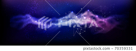 Digital data visualization, polygonal science... - Stock Illustration ...