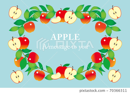 Apple frame card - Stock Illustration [70366311] - PIXTA