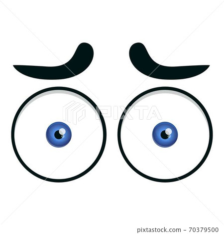 Scared eyes icon, cartoon style - Stock Illustration [70379500] - PIXTA