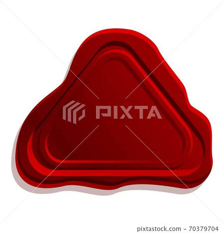 Old triangle wax seal icon, cartoon style - Stock Illustration ...