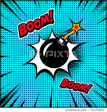 Comic style bomb illustration. Design element...-插圖素材 [70379983] - PIXTA圖庫