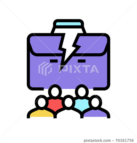 people lost job color icon vector illustration - Stock Illustration ...