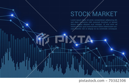 Blue stock market or financial candlestick... - Stock Illustration ...
