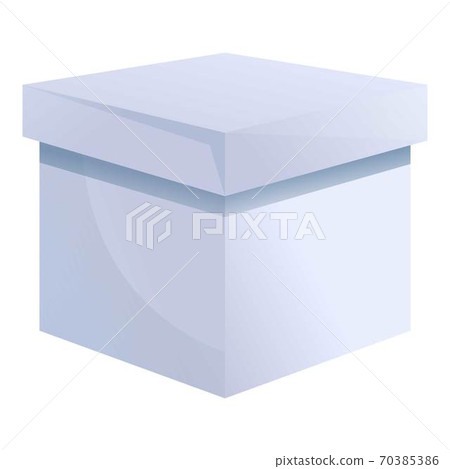 Carton grey box icon, cartoon style - Stock Illustration [70385386] - PIXTA