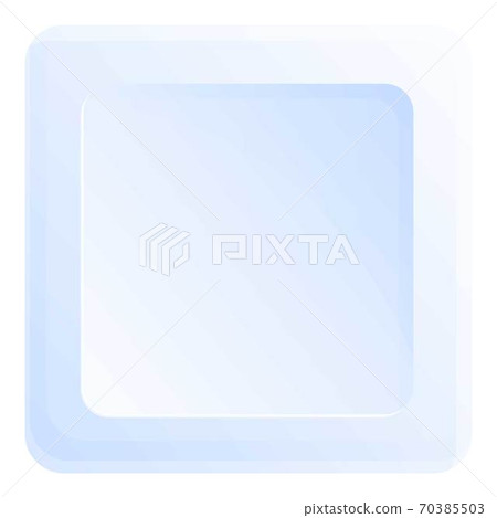 Square plate icon, cartoon style - Stock Illustration [70385503] - PIXTA