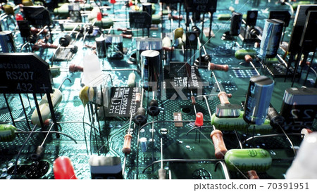 Electronic components inside a technological...-插圖素材 [70391951] - PIXTA圖庫
