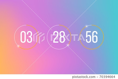 Countdown clock timer on soft gradient... - Stock Illustration ...