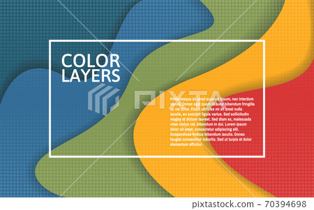 Papercut color layers. Colorful multi layer... - Stock Illustration ...