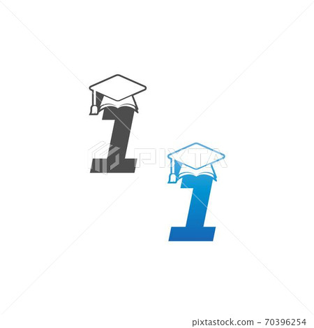 Number 1 graduation cap concept design - Stock Illustration [70396254 ...