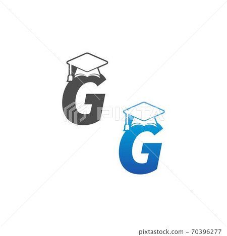 Letter G graduation cap concept design - Stock Illustration [70396277 ...
