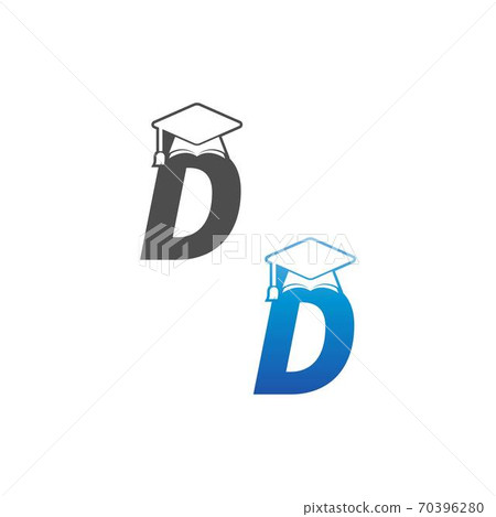 Letter D graduation cap concept design-插圖素材 [70396280] - PIXTA圖庫