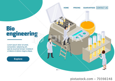 Isometric Future Lab Website - Stock Illustration [70398148] - PIXTA