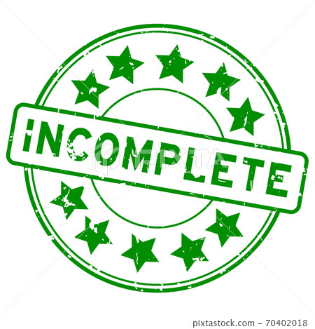 Grunge green incomplete word round rubber seal... - Stock Illustration ...