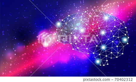 Image of human brain or artificial... - Stock Illustration [70402312 ...
