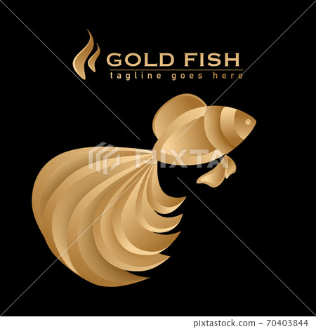 Gold Fish Illustration Vector Template, Logo, ...-插圖素材 [70403844] - PIXTA圖庫