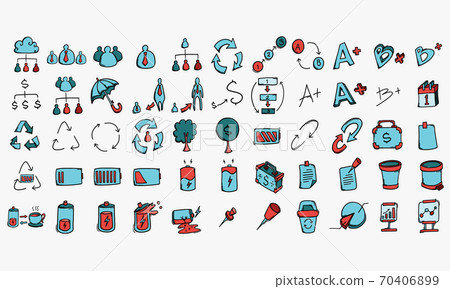 Business color vector icon. Drawing sketch... - Stock Illustration ...